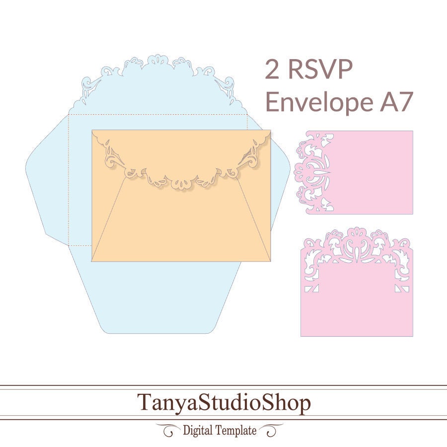 RSVP sagome di busta SVG DXF ai CRD eps Download - Etsy Italia