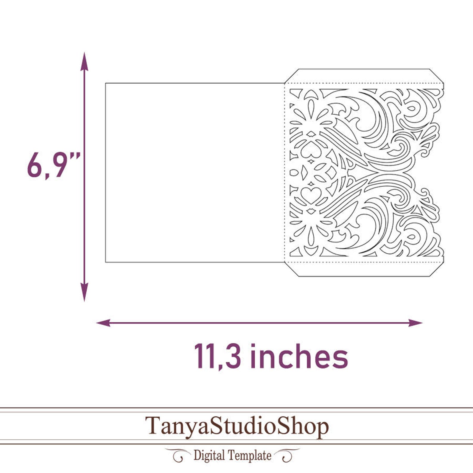 Envelope Template - SVG, DXF, Ai, CRD, Eps - Laser Paper Cut ...