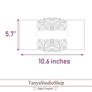Belly Band Template - SVG, DXF, Ai, CRD, Eps - Laser Paper Cut ...