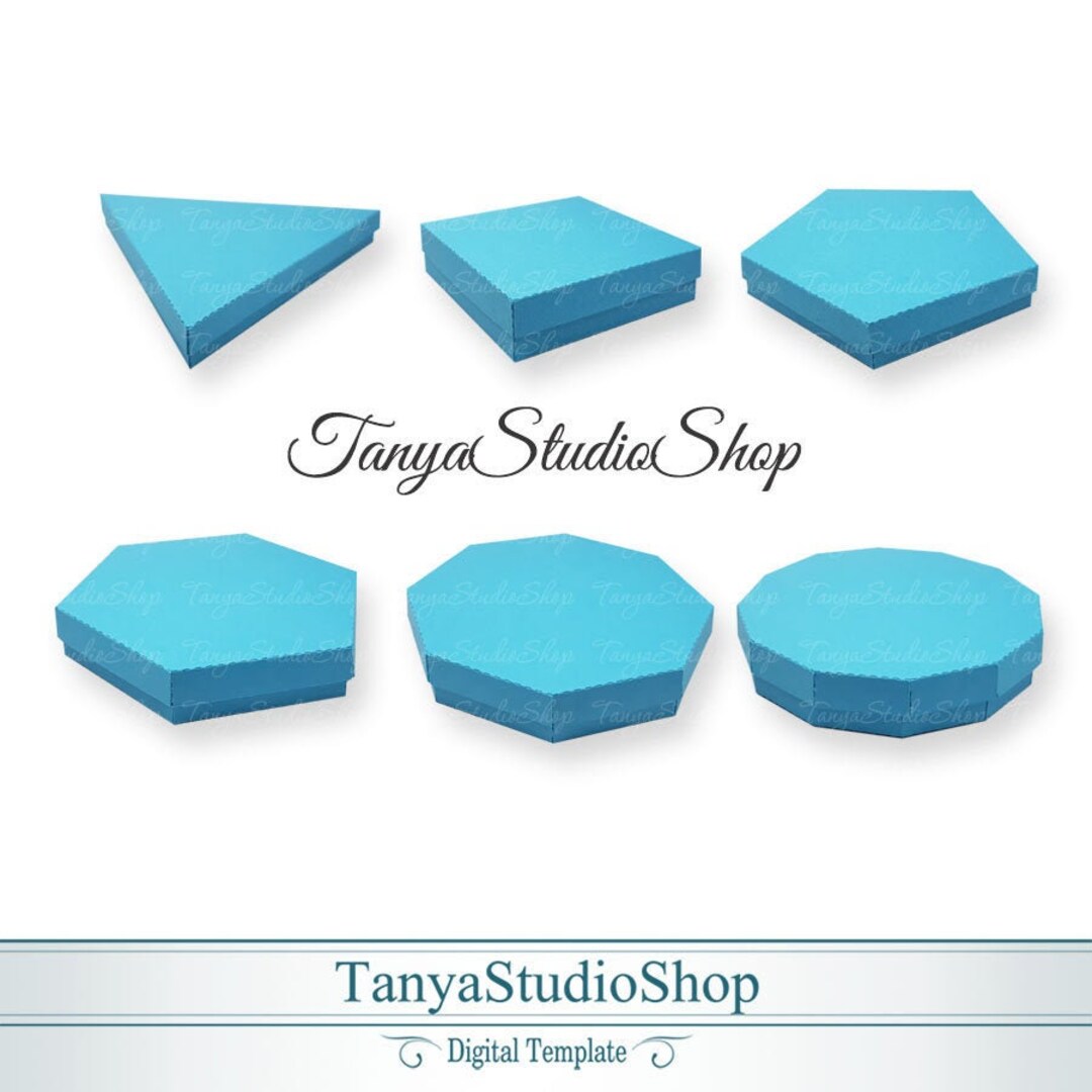 6 Basic Boxes - SVG, Ai, CRD, Eps, Pdf - Laser Cut Template - Cricut ...