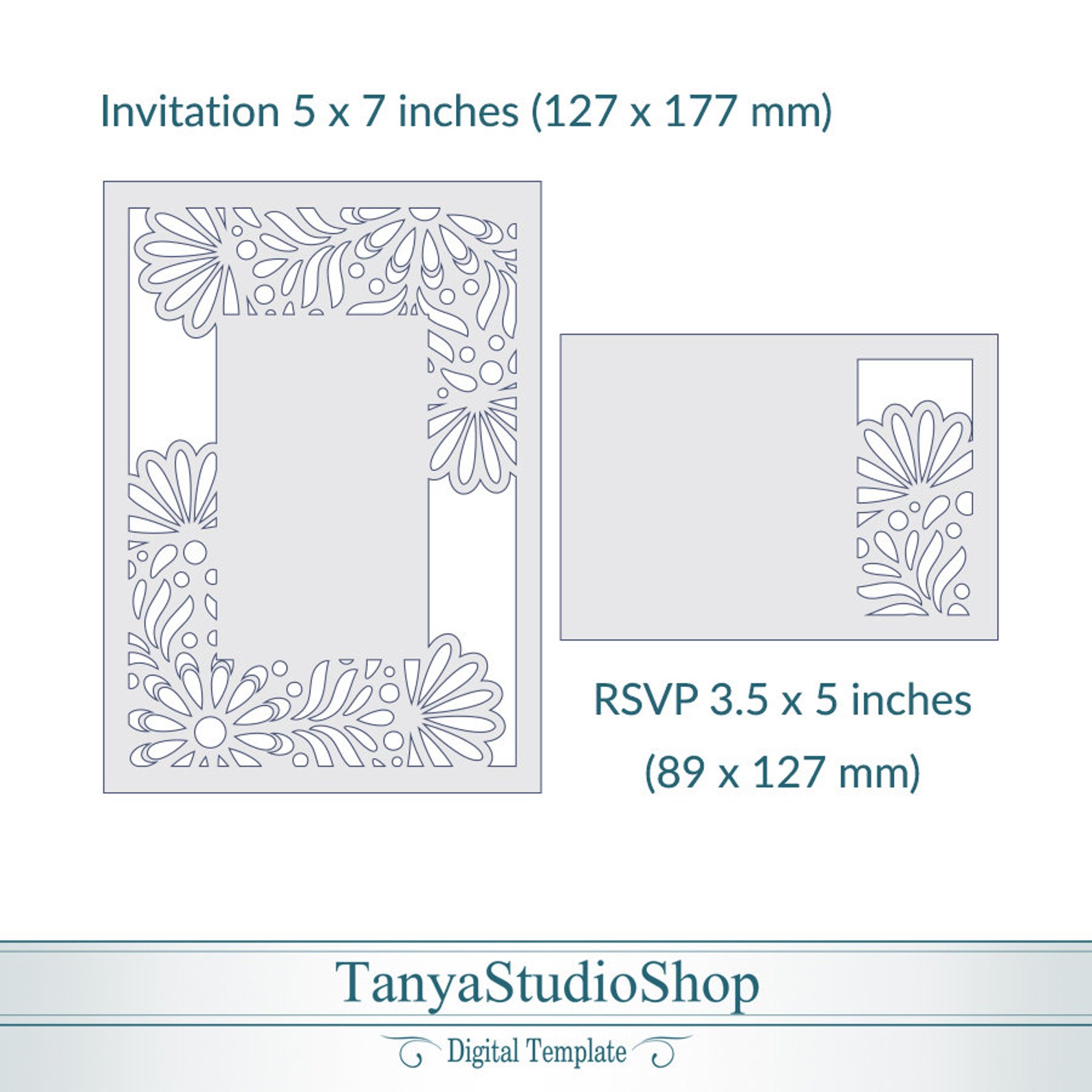 Big Invitation Set SVG Ai CRD Eps Studio3 Cricut - Etsy