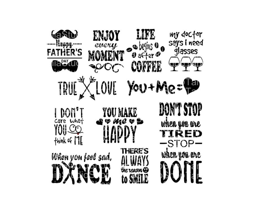 30 Phrases Studio3, Svg, Dxf Files - Commercial Use Ok - Huge Savings ...