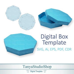 6 Basic Boxes - SVG, Ai, CRD, Eps, Pdf - Laser Cut Template - Cricut ...