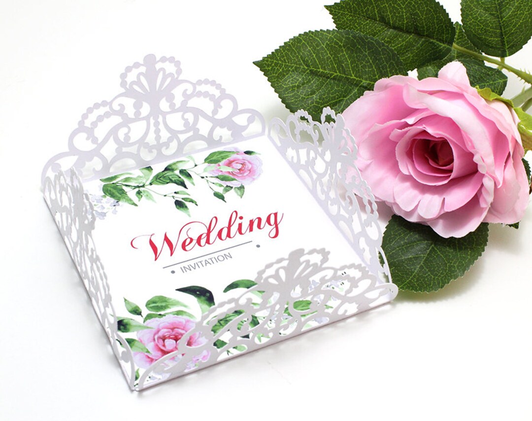 Four-fold Invitation Template - SVG, DXF, Ai, CRD, Eps - Laser Paper ...