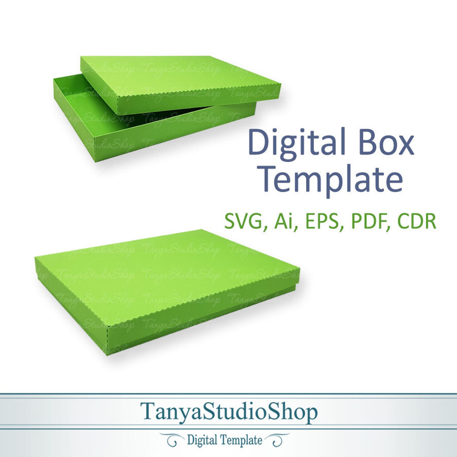 6 Basic Boxes - SVG, Ai, CRD, Eps, Pdf - Laser Cut Template - Cricut ...