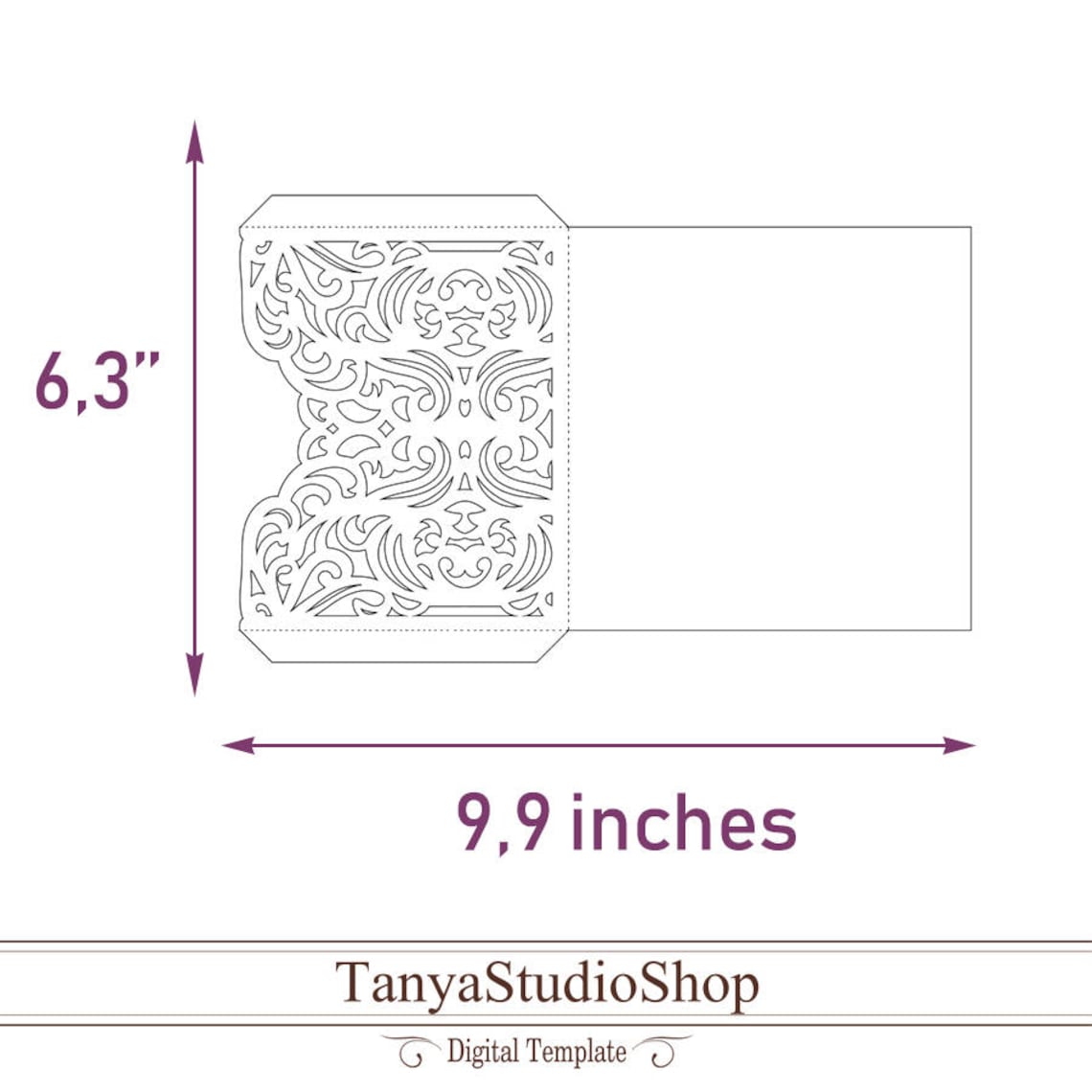 Envelope Template SVG DXF Ai CRD Eps Laser Paper Cut | Etsy