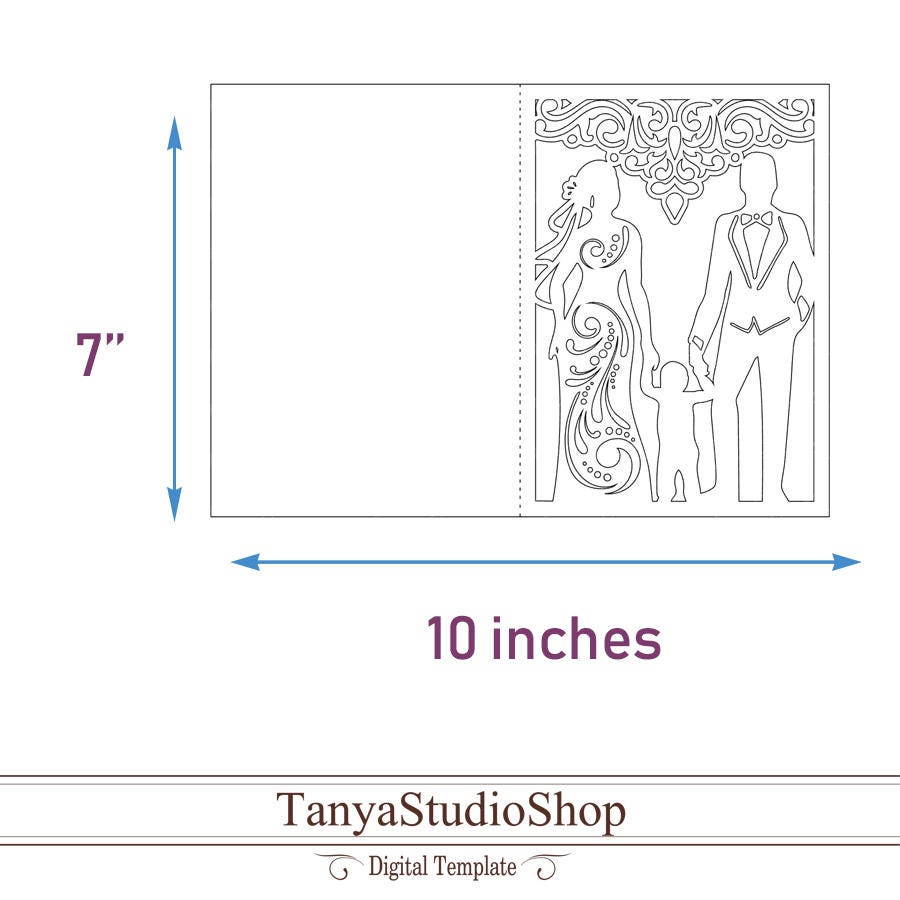 Invitación de boda SVG DXF ai CRD eps Novia y novio | Etsy México