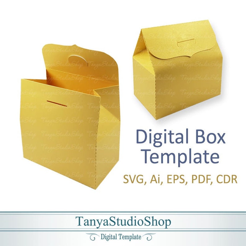 Box Template - SVG, Ai, CRD, Eps, Pdf - Laser Cut Template - Cricut ...