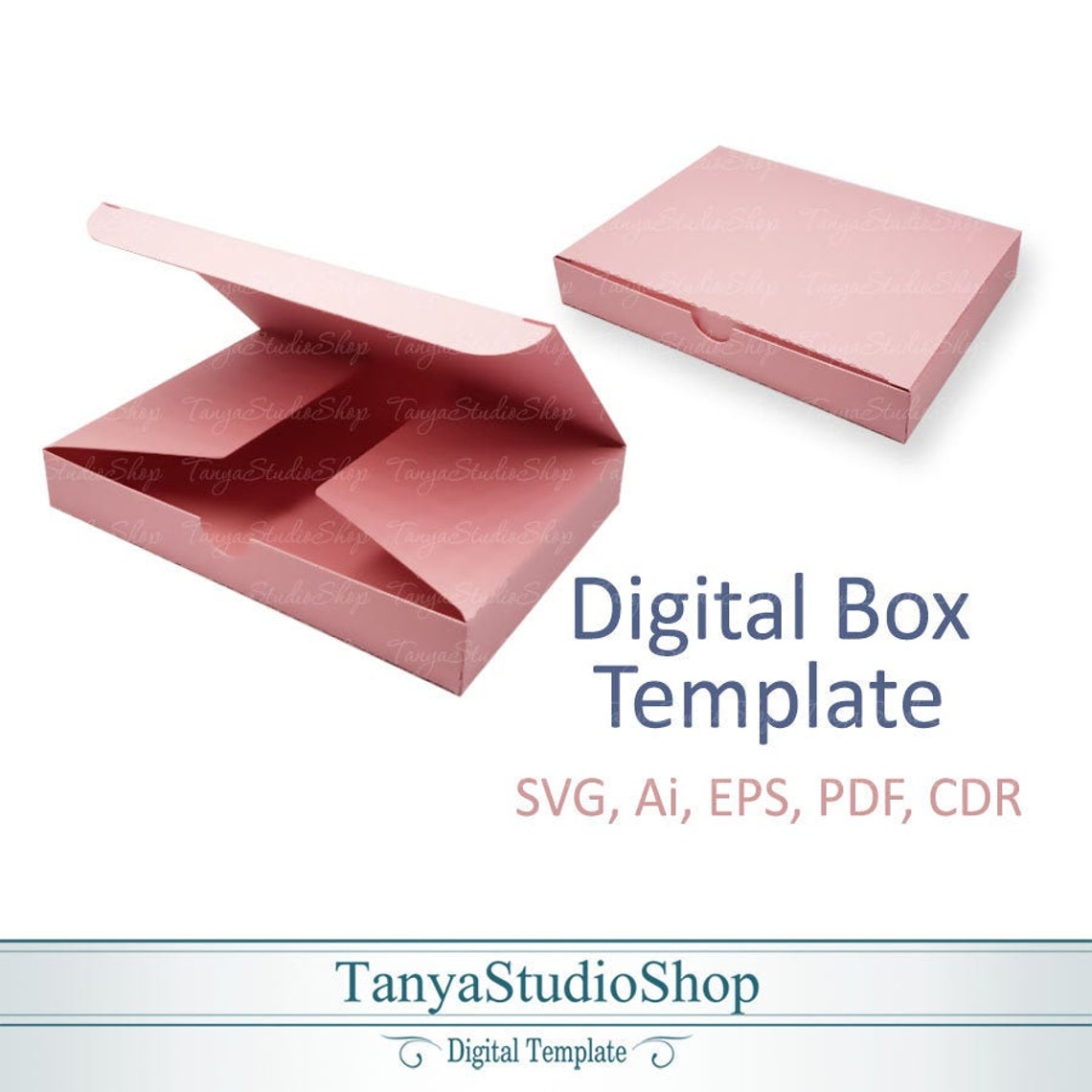 Box Template - SVG, Ai, CRD, Eps, Pdf - Laser Cut Template - Cricut ...