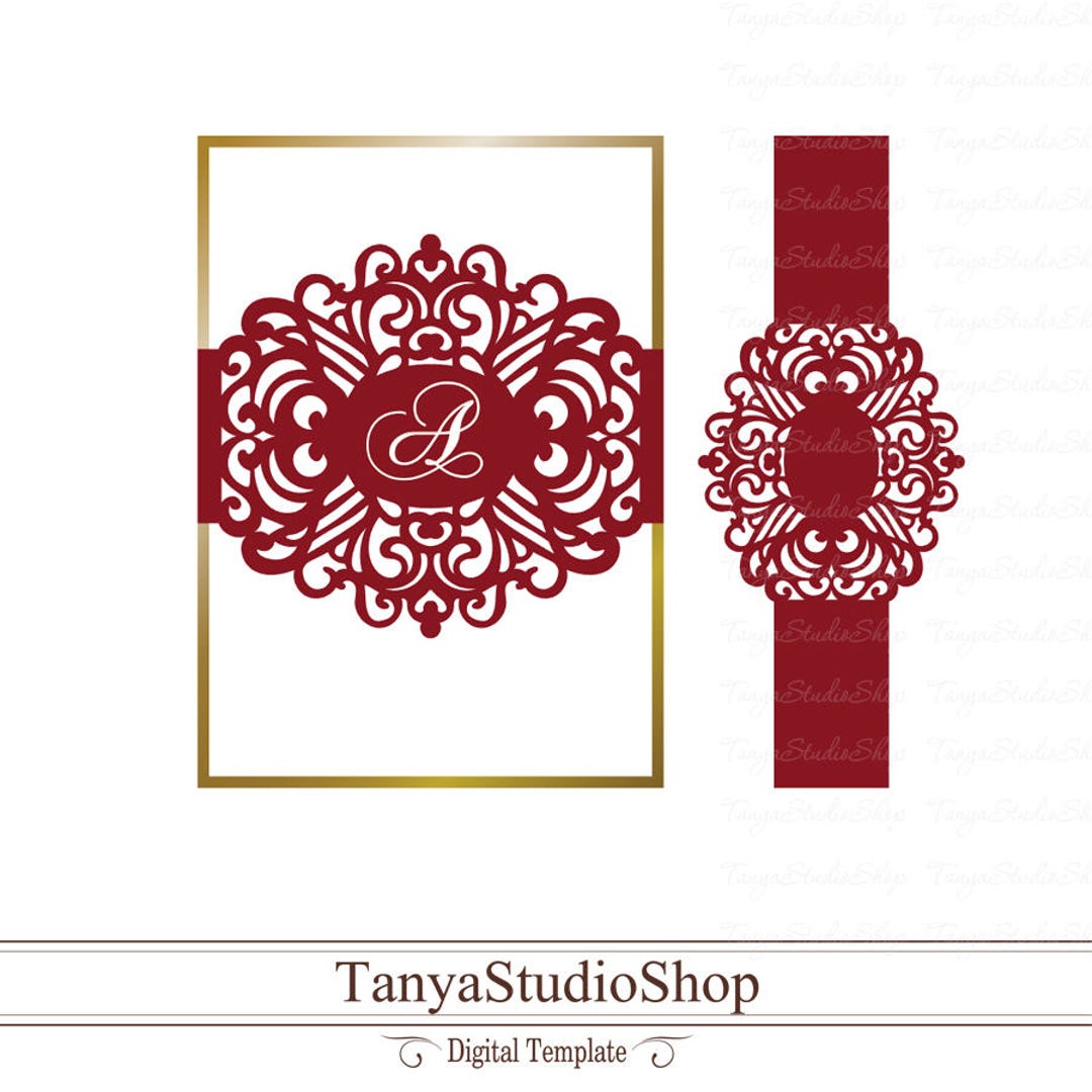 Belly Band Template - SVG, DXF, Ai, CRD, Eps - Laser Paper Cut ...
