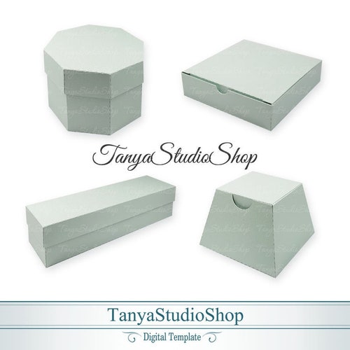 4 Basic Boxes SVG Ai CRD Eps Pdf Laser Cut Template - Etsy