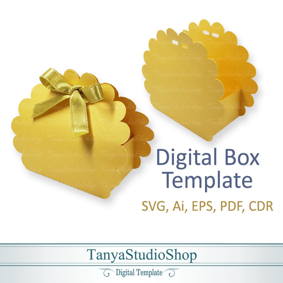 6 Basic Boxes - SVG, Ai, CRD, Eps, Pdf - Laser Cut Template - Cricut ...