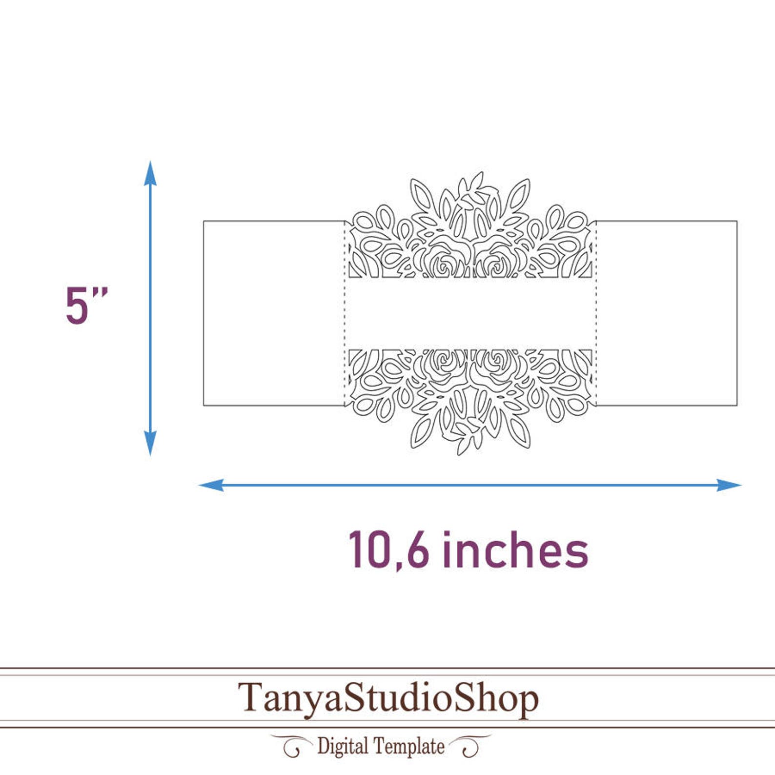 Belly Band Template SVG DXF Ai CRD Eps Laser Paper Cut | Etsy