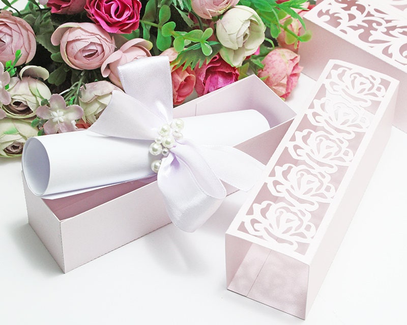 Boda invitaciones de caja - DXF, SVG, ai, CRD, eps - descarga inmediata ...