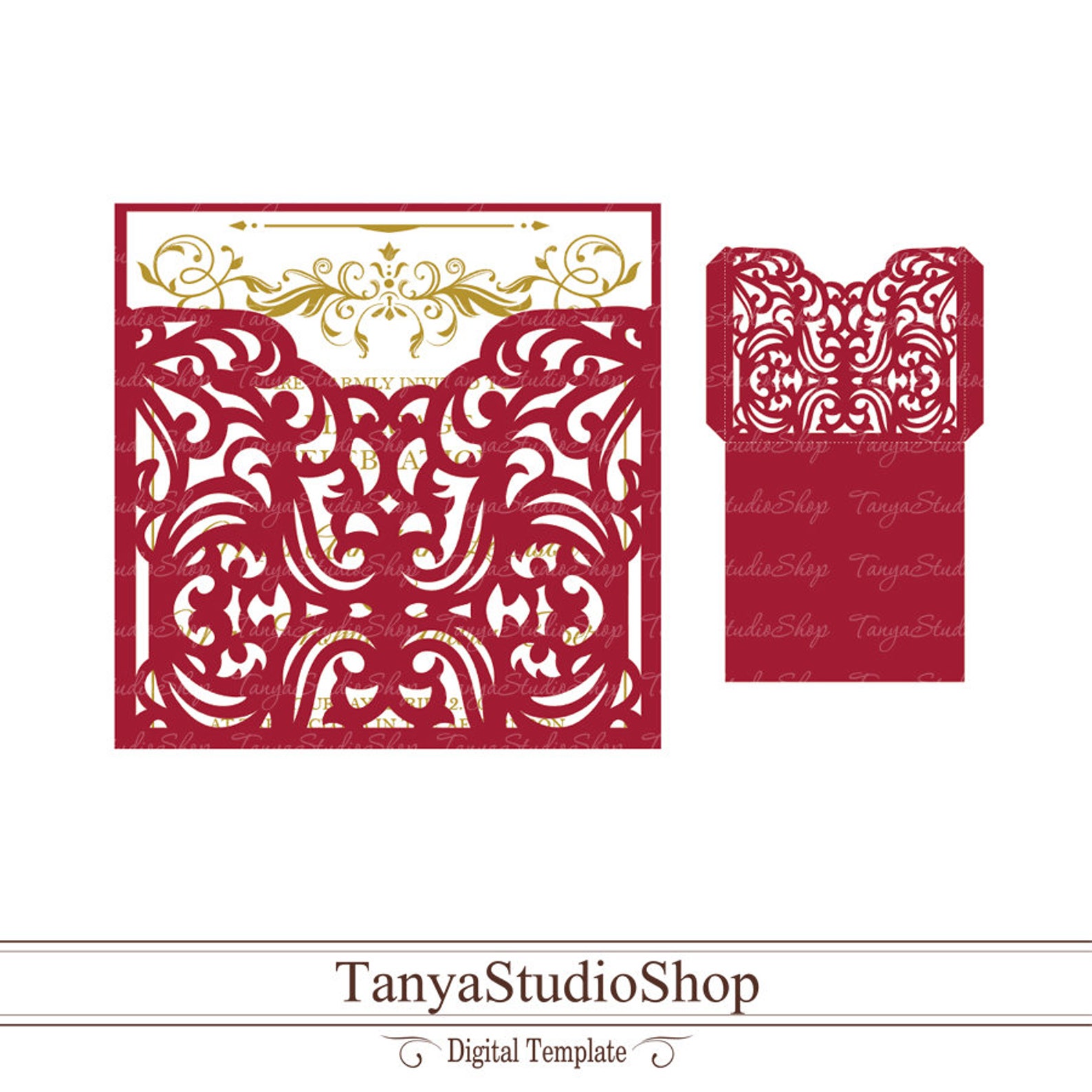 Envelope Template SVG DXF Ai CRD Eps Laser Paper Cut | Etsy