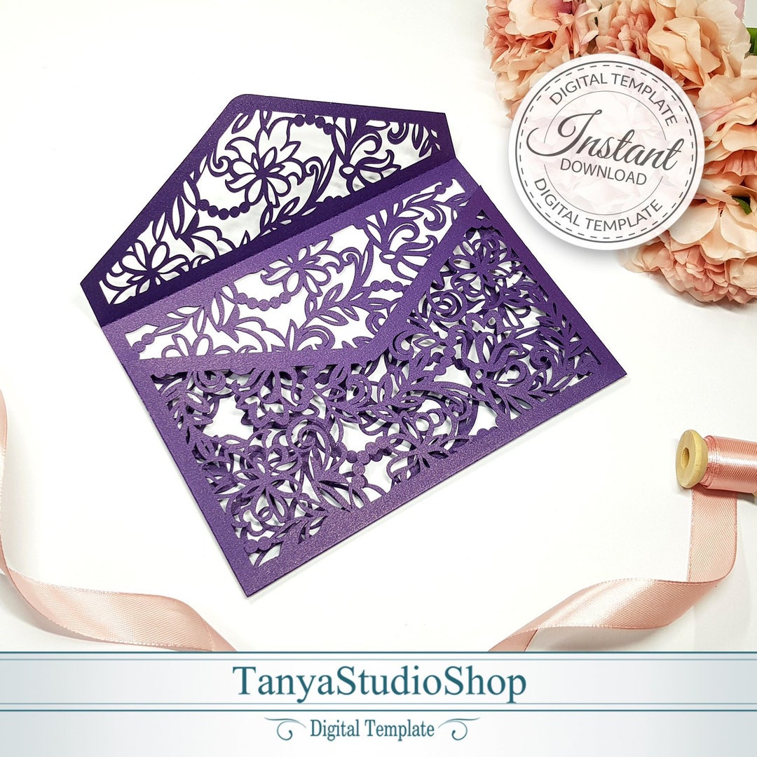 5x7'' Envelope Template - SVG, Ai, CRD, Eps, Pdf - Laser Cut Template ...