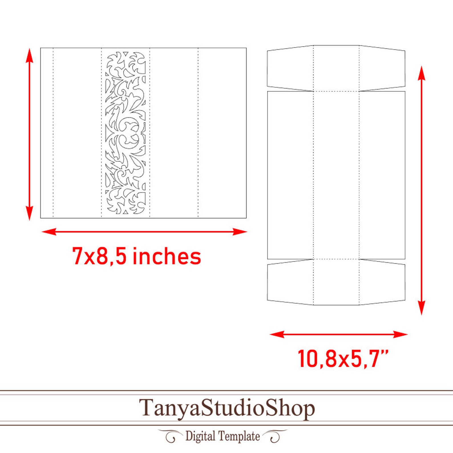 Wedding Box Invitations SVG DXF Ai CRD Eps Laser Paper - Etsy