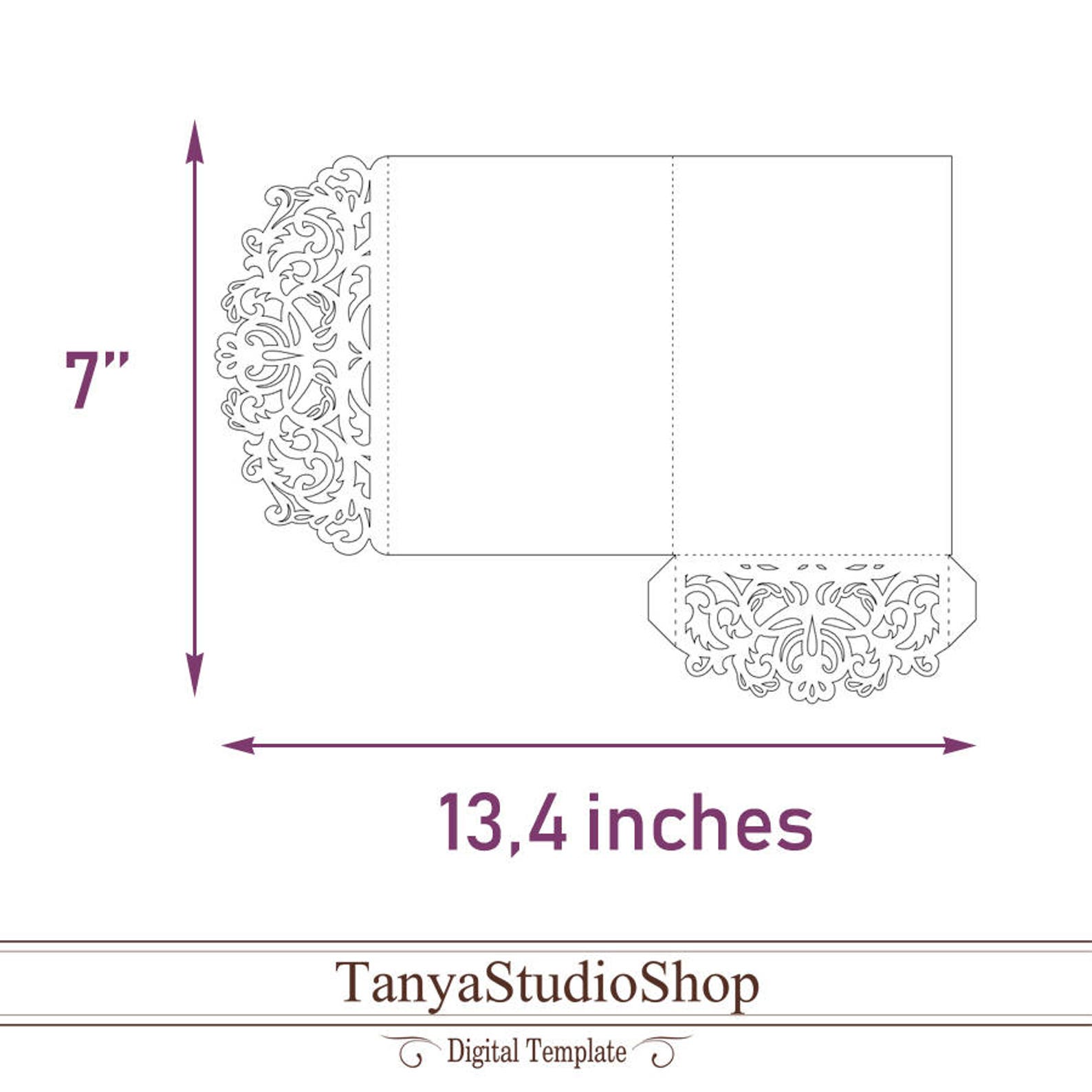 Wedding Invitation Template - SVG, DXF, Ai, CRD, Eps - Laser Paper Cut ...