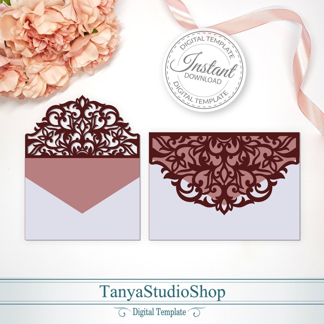 5x7'' Envelope Template - SVG, Ai, CRD, Eps, Pdf - Laser Cut Template ...