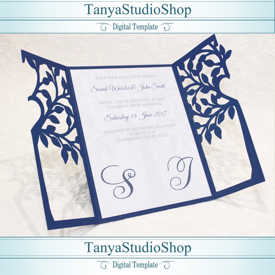 Wedding Invitation SVG Ai CRD Eps Png Tree Wedding - Etsy