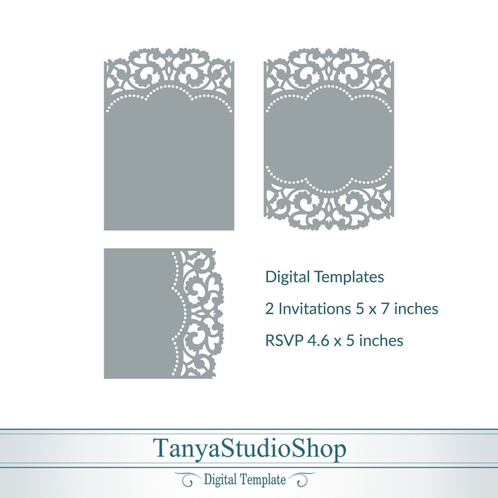2 Invitation Templates - SVG, Ai, CRD, Eps - Rustic Card Templates ...