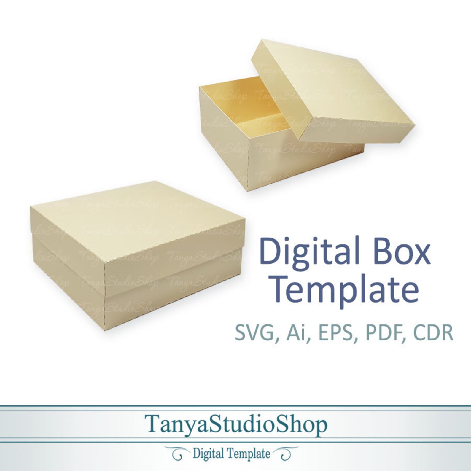 6 Basic Boxes SVG Ai CRD Eps Pdf Laser Cut Template - Etsy