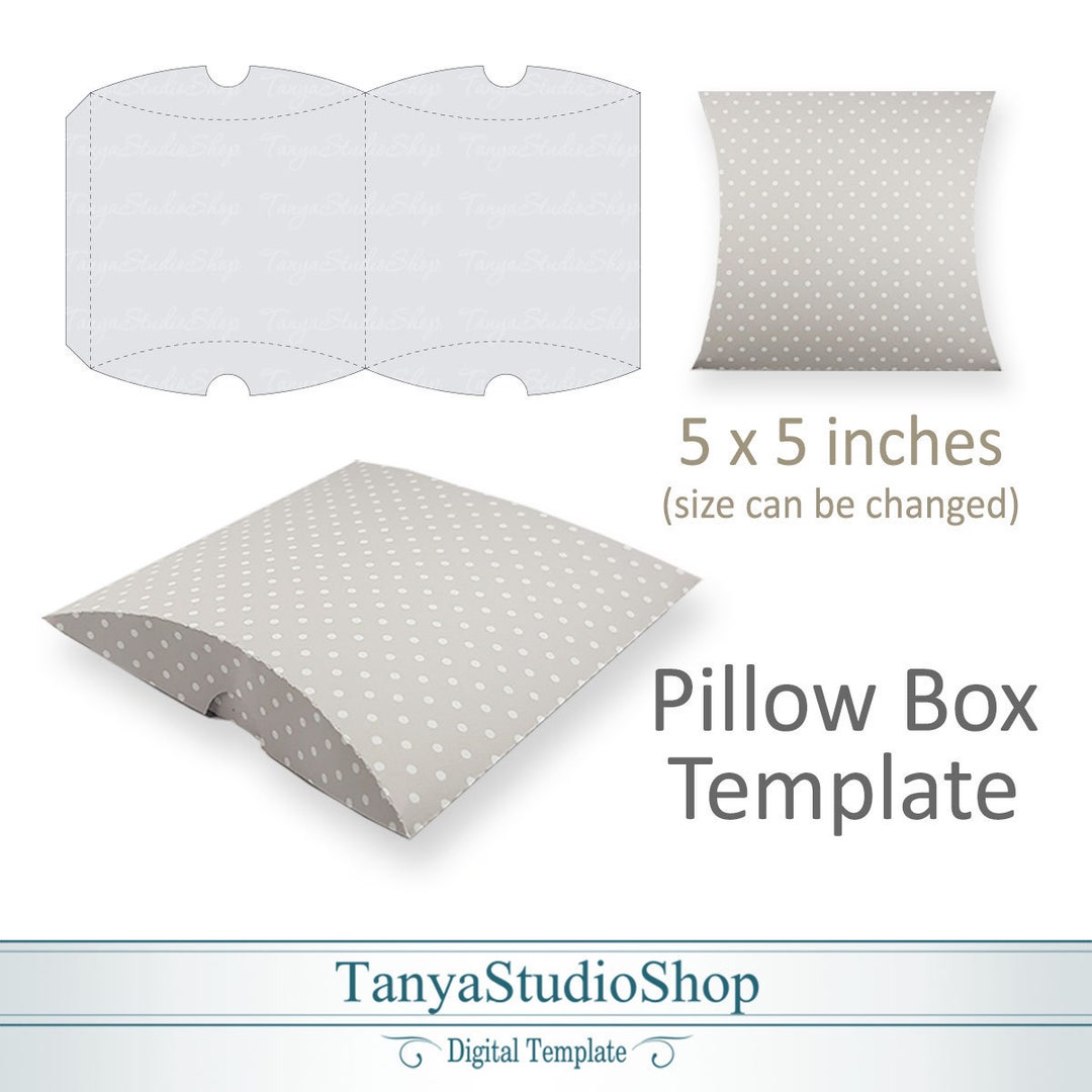 Pillow Box Template - SVG, Ai, CRD, Eps, Pdf - Laser Cut Template ...