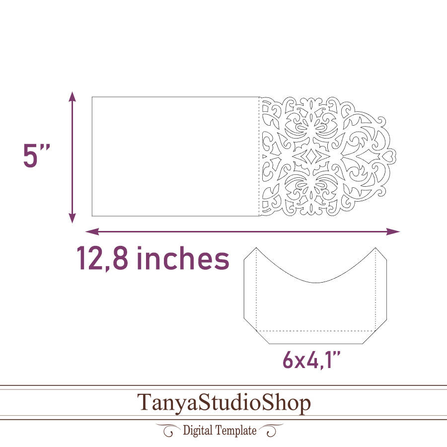 Envelope Template SVG DXF Ai CRD Eps Laser Paper Cut - Etsy