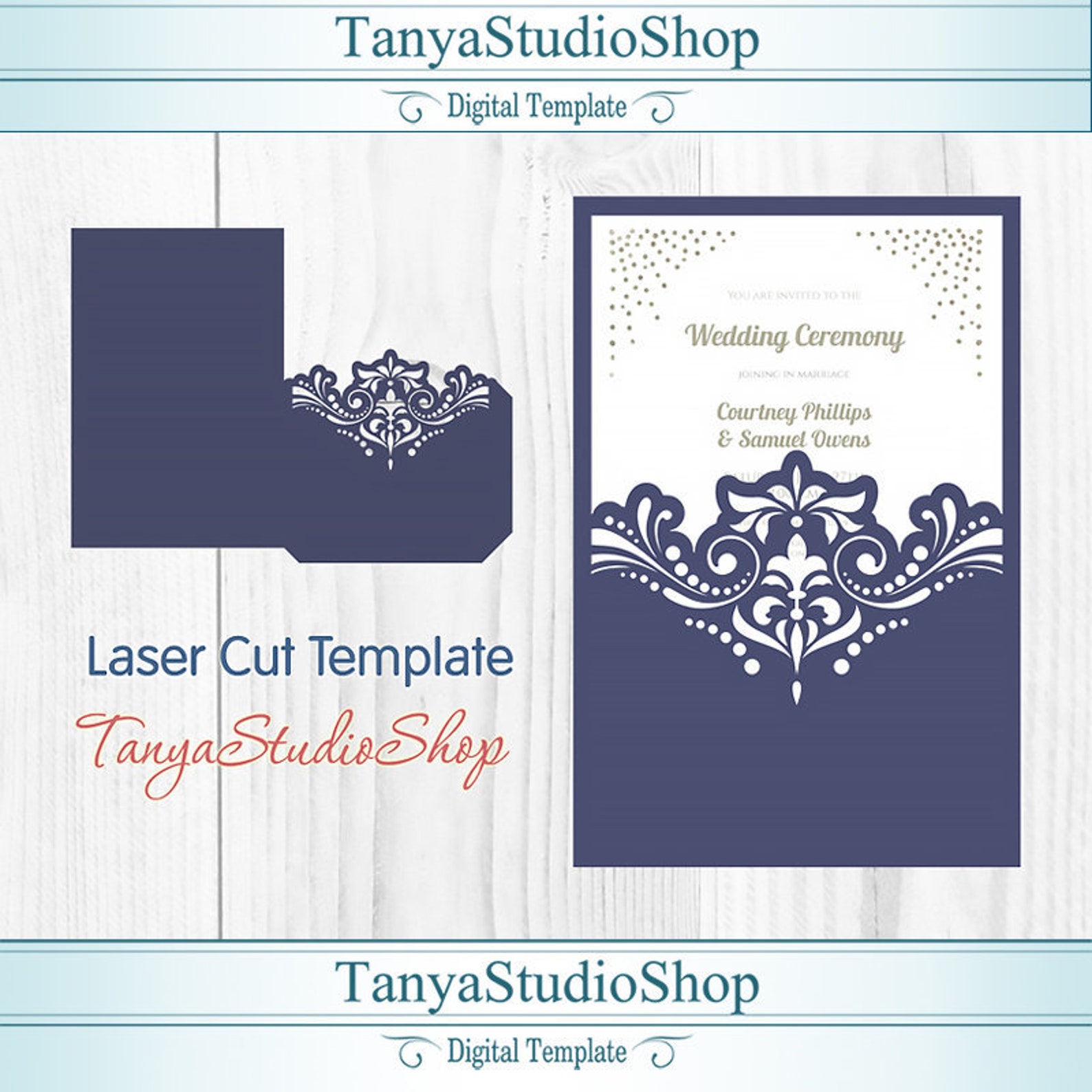 Invitación de boda-SVG AI CRD EPS PNG-corte por | Etsy España