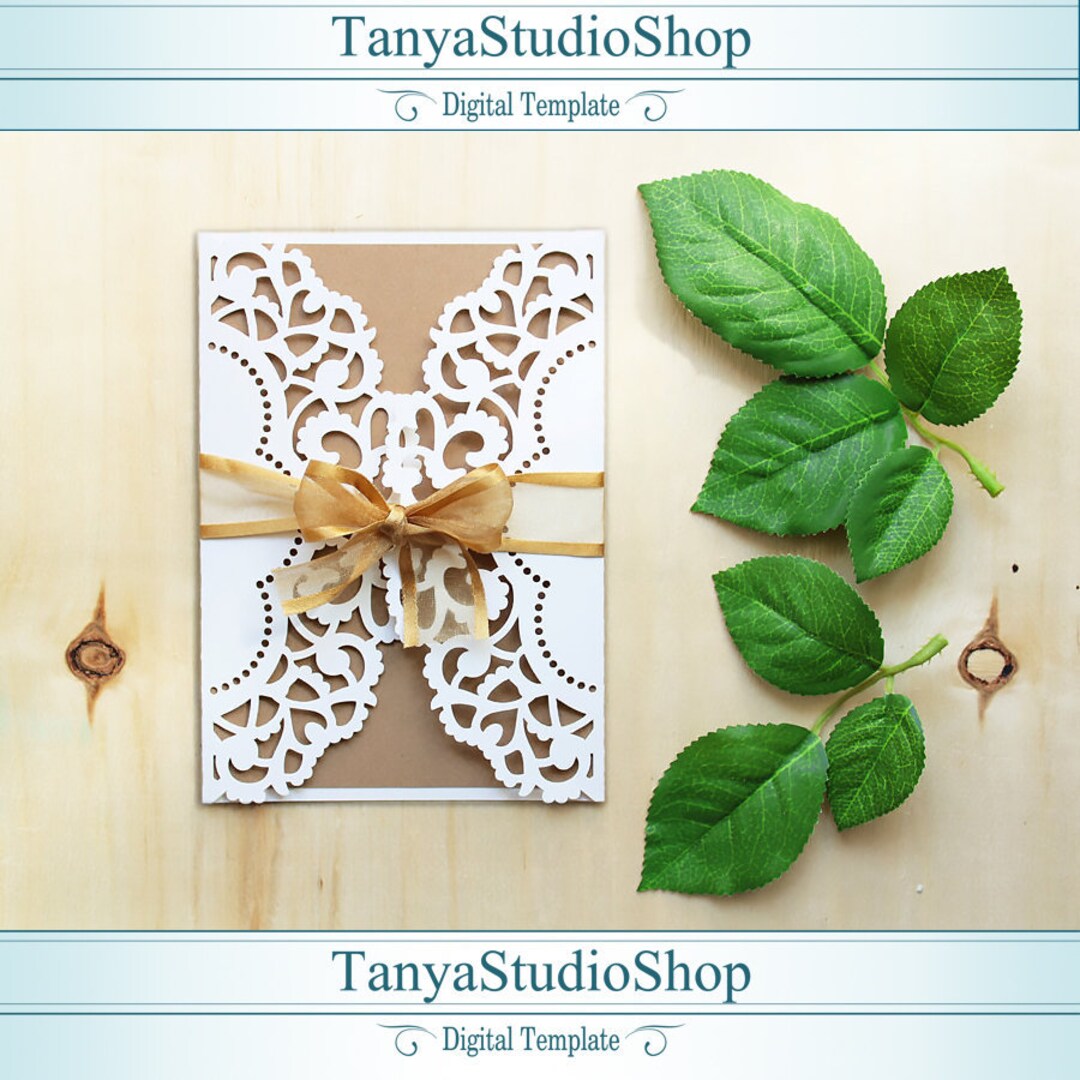 Wedding Invitation - SVG, Ai, CRD, Eps - Rustic Card Templates - Laser ...