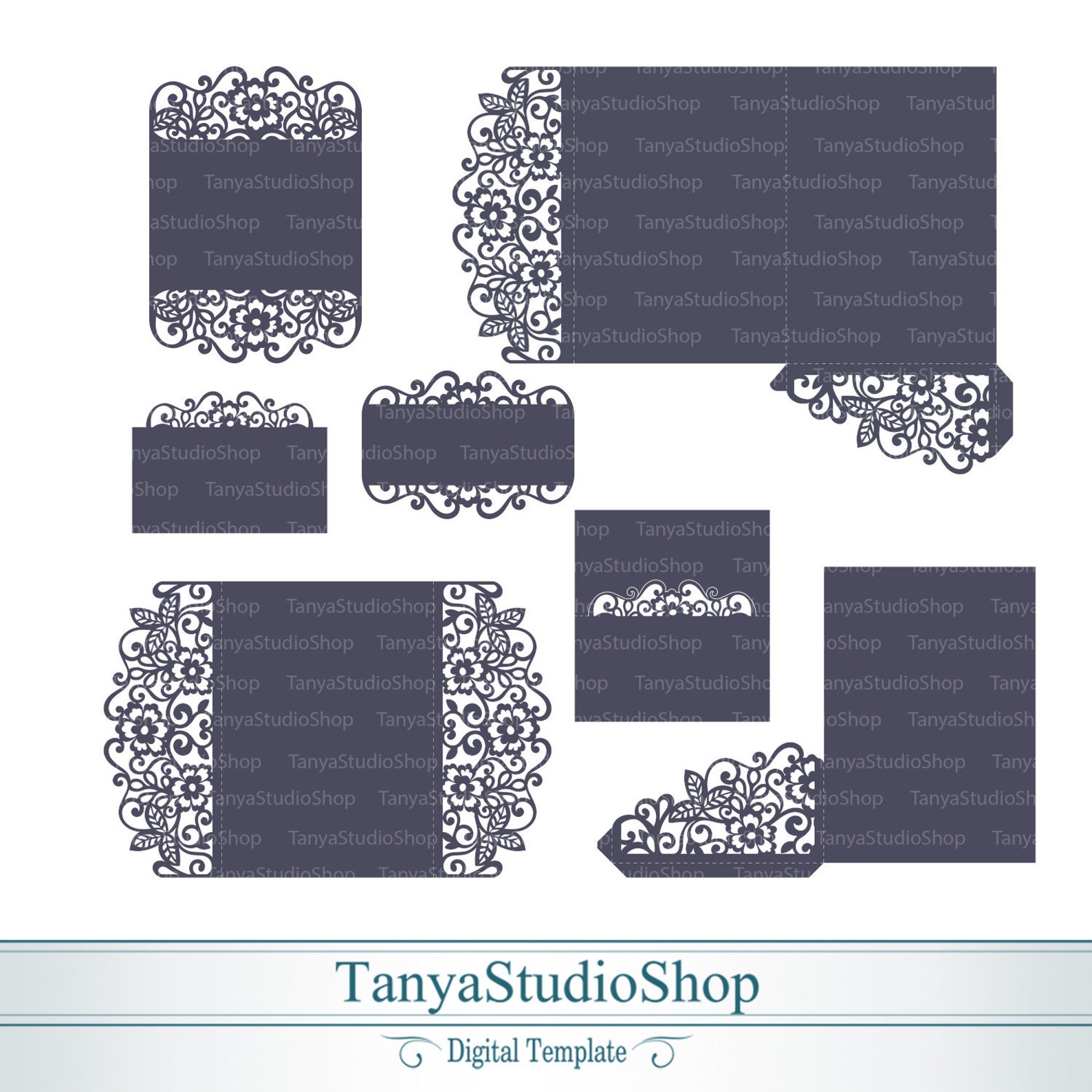 Big Invitation Set SVG Ai CRD Eps Studio3 Cricut - Etsy