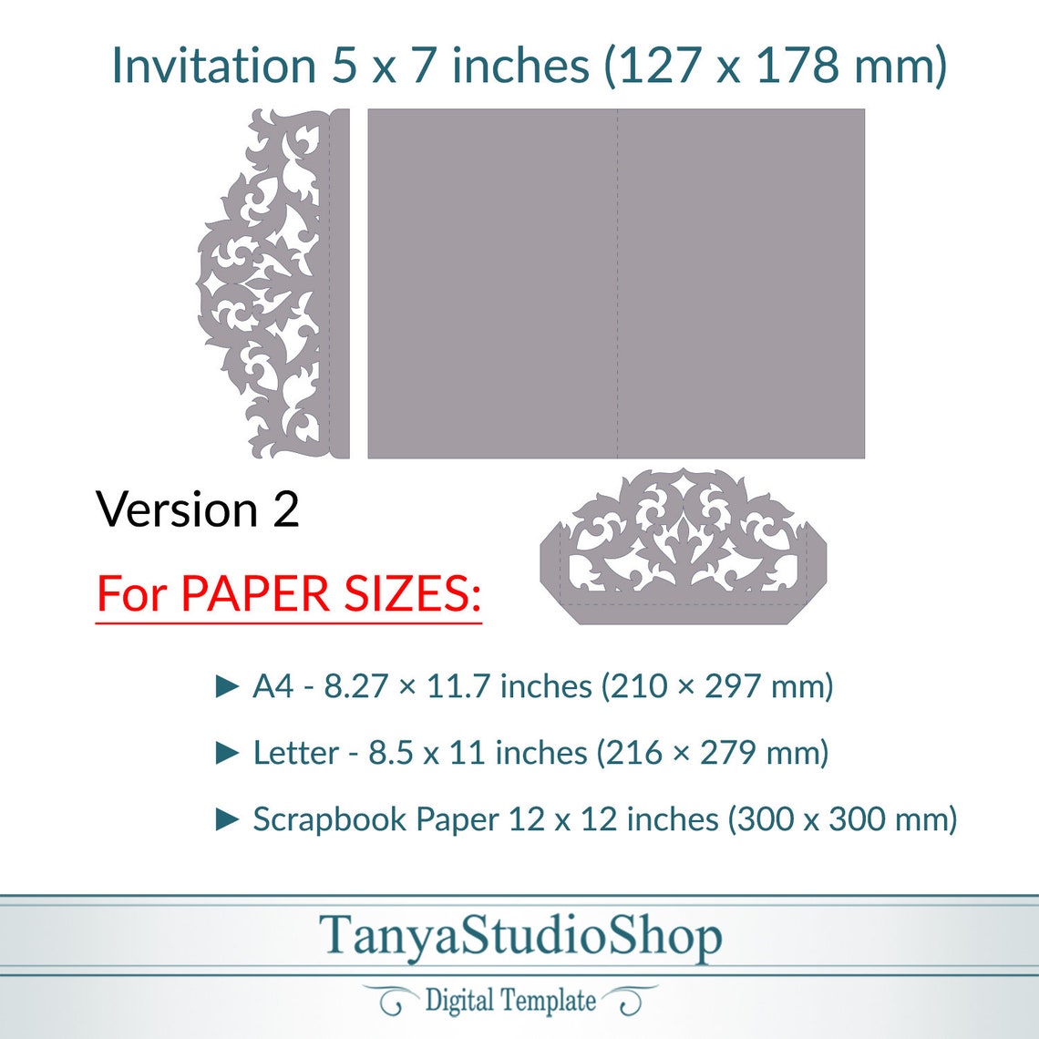 Big Invitation Set SVG Ai CRD Eps Studio3 Cricut | Etsy