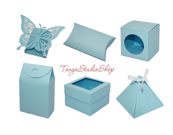 6 Basic Boxes SVG Studio3 Dxf Eps Ai Cdr Commercial - Etsy