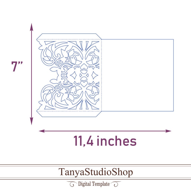 Envelope Template SVG DXF Ai CRD Eps Card Templates - Etsy