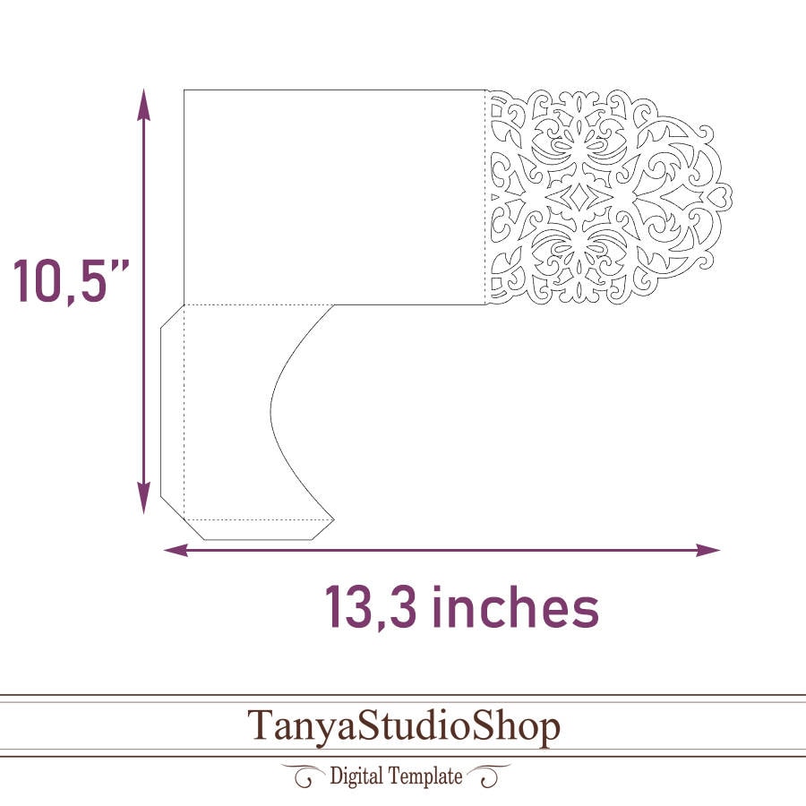 Envelope Template SVG DXF Ai CRD Eps Laser Paper Cut - Etsy