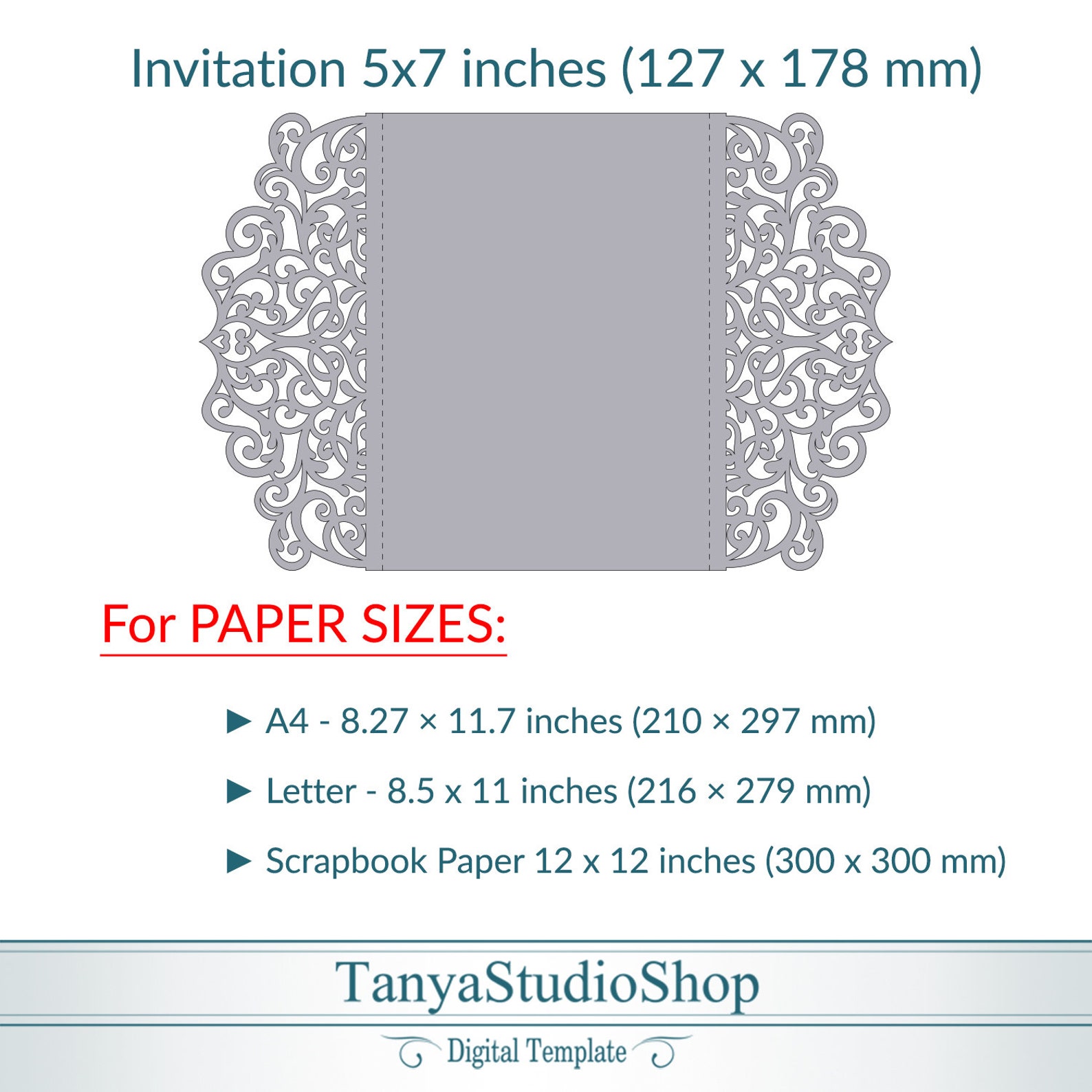 Big Invitation Set SVG Ai CRD Eps Studio3 Cricut | Etsy