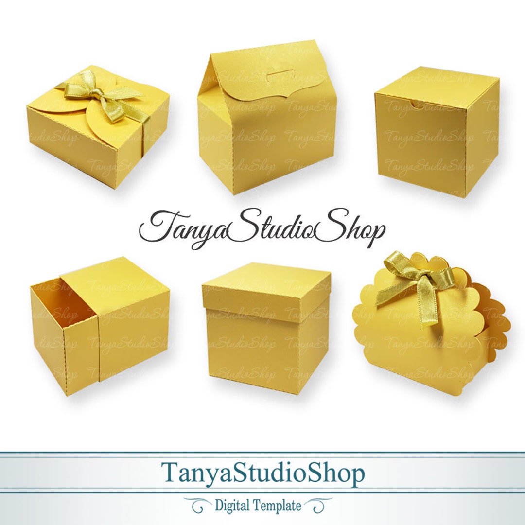 6 Basic Boxes - SVG, Ai, CRD, Eps, Pdf - Laser Cut Template - Cricut ...