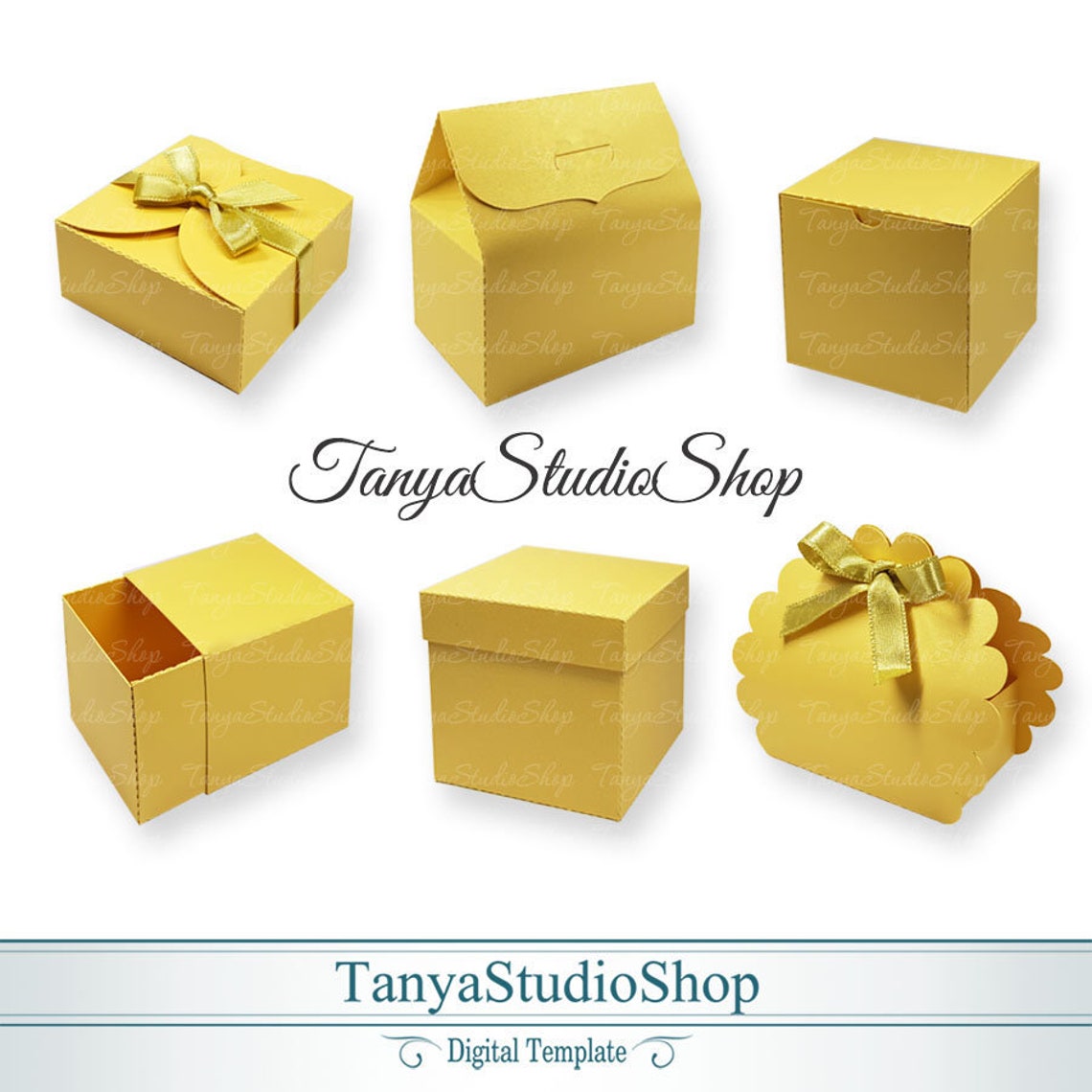 6 Basic Boxes SVG Ai CRD Eps Pdf Laser Cut Template | Etsy