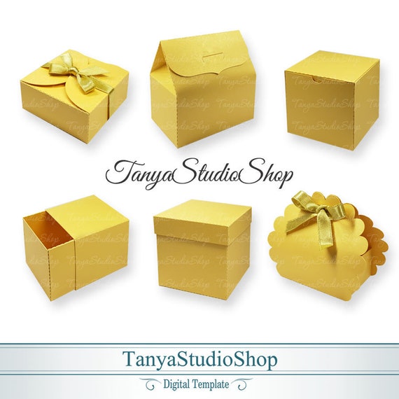 6 Basic Boxes SVG Ai CRD Eps Pdf Laser Cut Template | Etsy