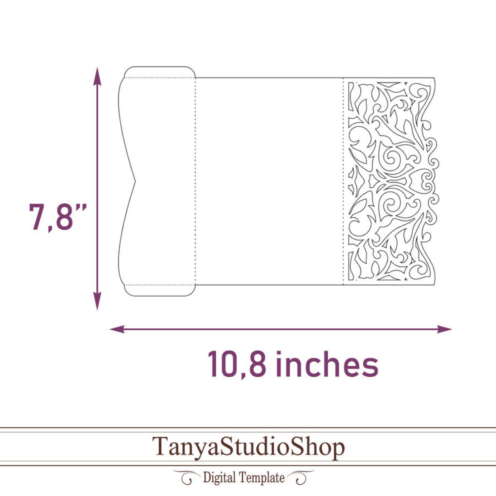 Envelope Template SVG DXF Ai CRD Eps Laser Paper Cut - Etsy