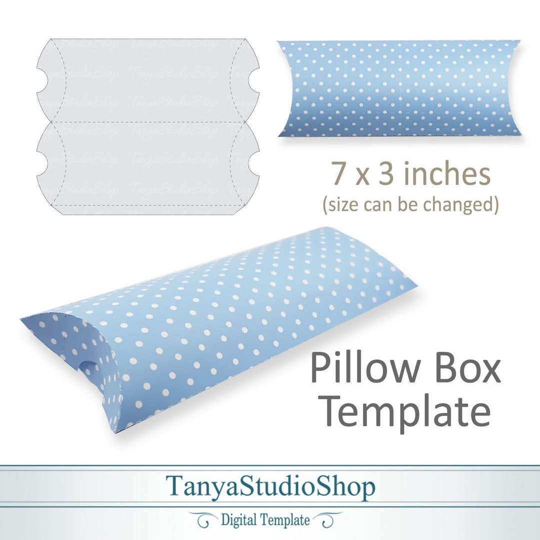 Pillow Box Template - SVG, Ai, CRD, Eps, Pdf - Laser Cut Template ...
