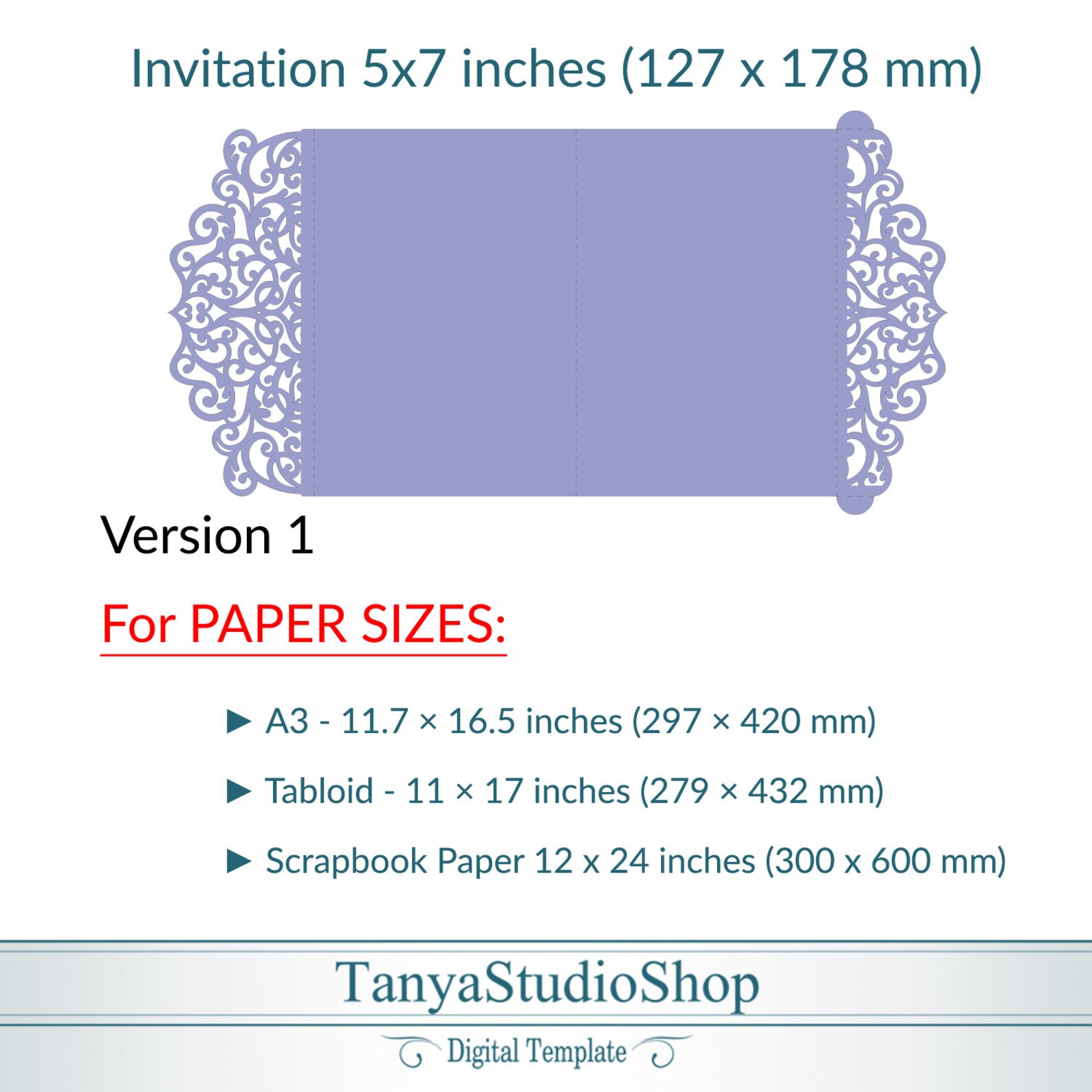 Big Invitation Set > SVG, Ai, CRD, Eps, Studio3 > Cricut Template, Gate ...