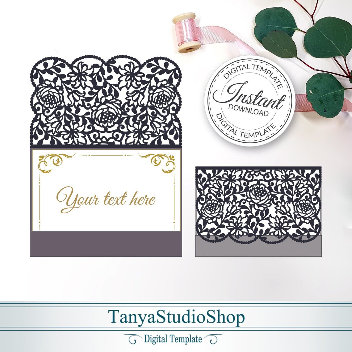 5x7'' Invitation Template SVG Ai CRD Eps Pdf - Etsy