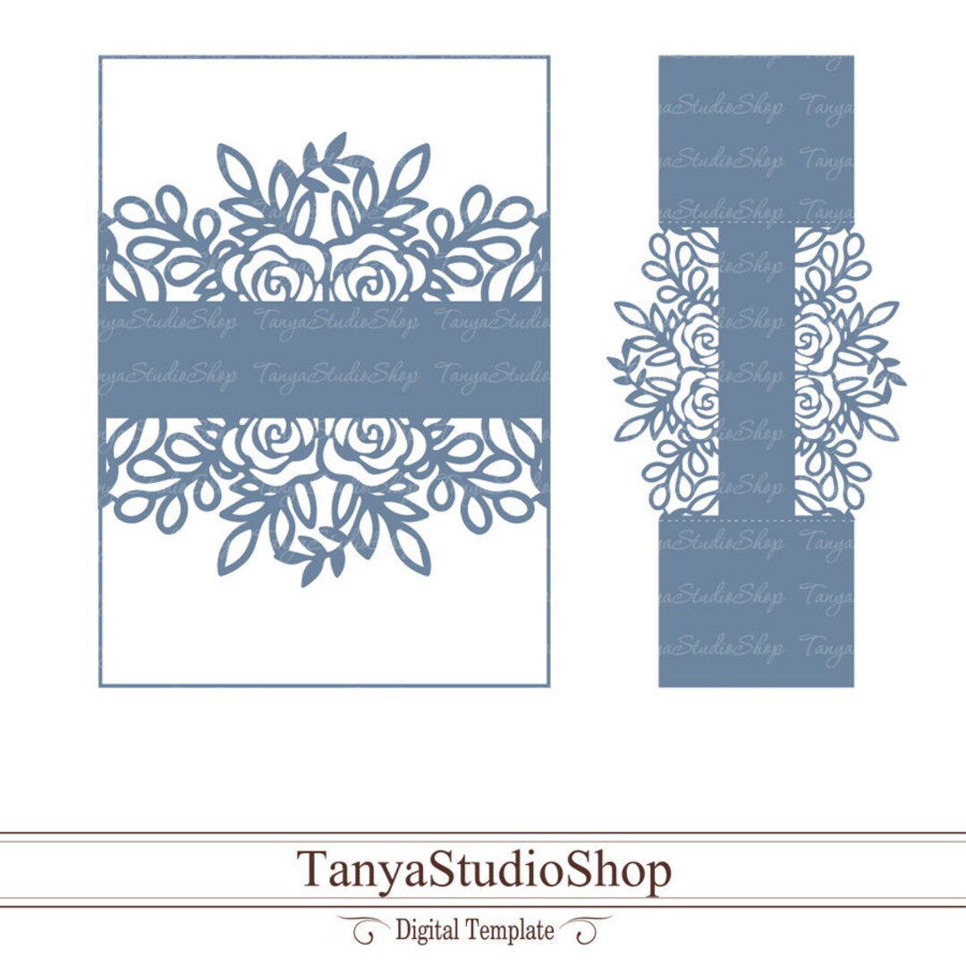 Belly Band Template - SVG, DXF, Ai, CRD, Eps - Laser Paper Cut ...