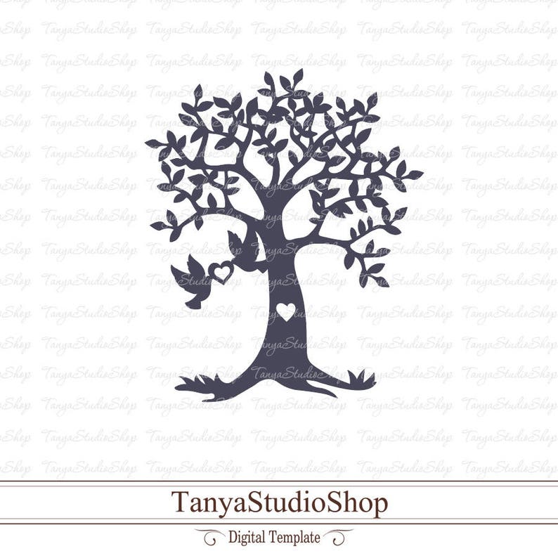 Tree SVG, Dxf, Cdr, Eps, Ai Cutting Files Commercial Use Ok Silhouette ...