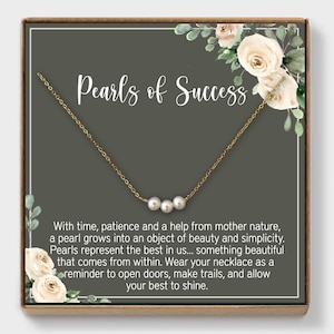 Graduation Gift for Daughter, Three Pearls Necklace, Personalized ...