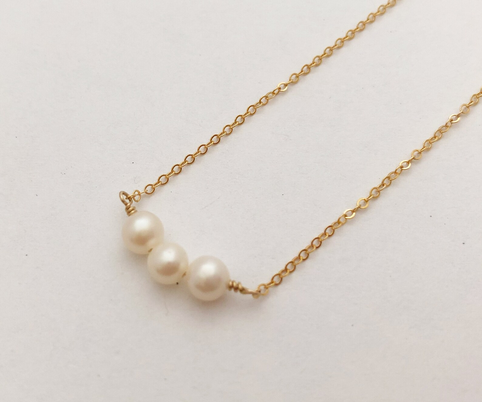 Graduation Gift for Daughter, Three Pearls Necklace, Personalized ...