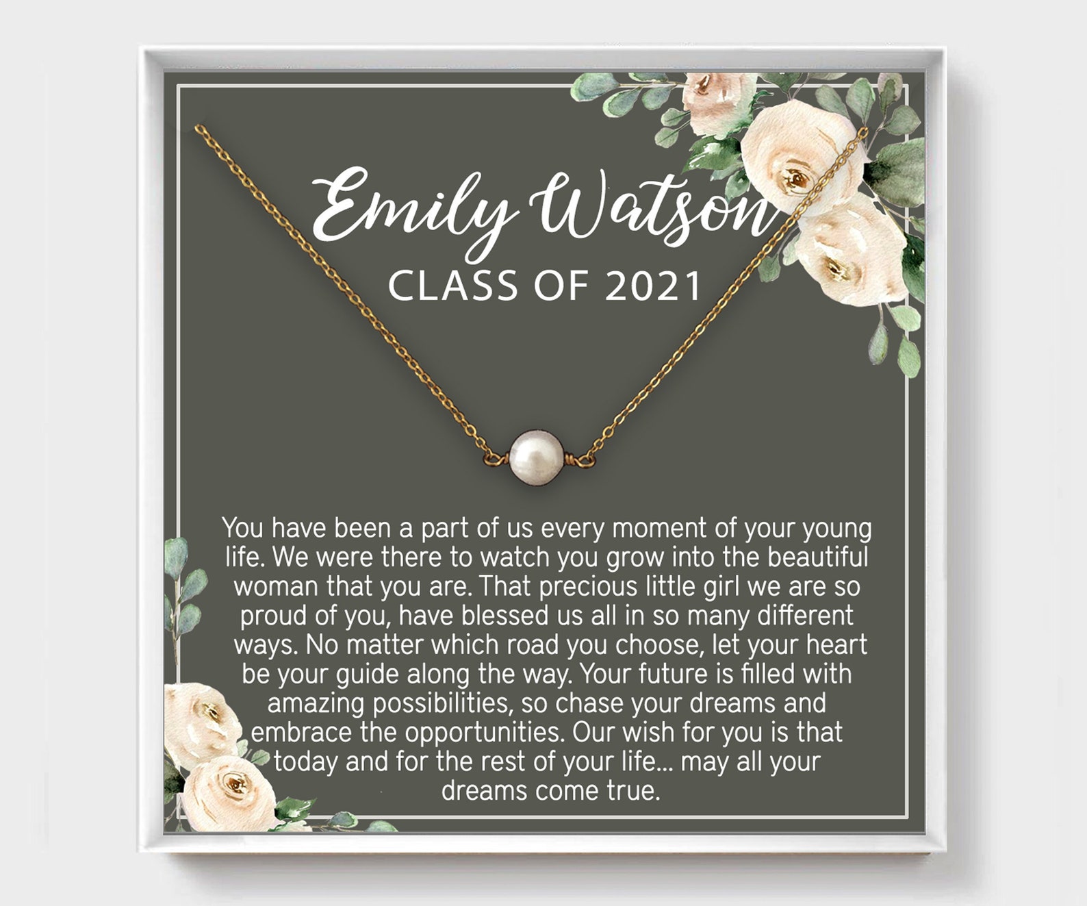 Graduation Gift for Daughter Real Pearl Necklace Graduation - Etsy
