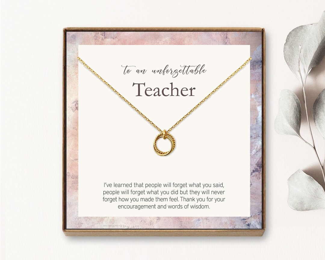 Teacher Appreciation Gift, Teacher Necklace Gift From Student ...