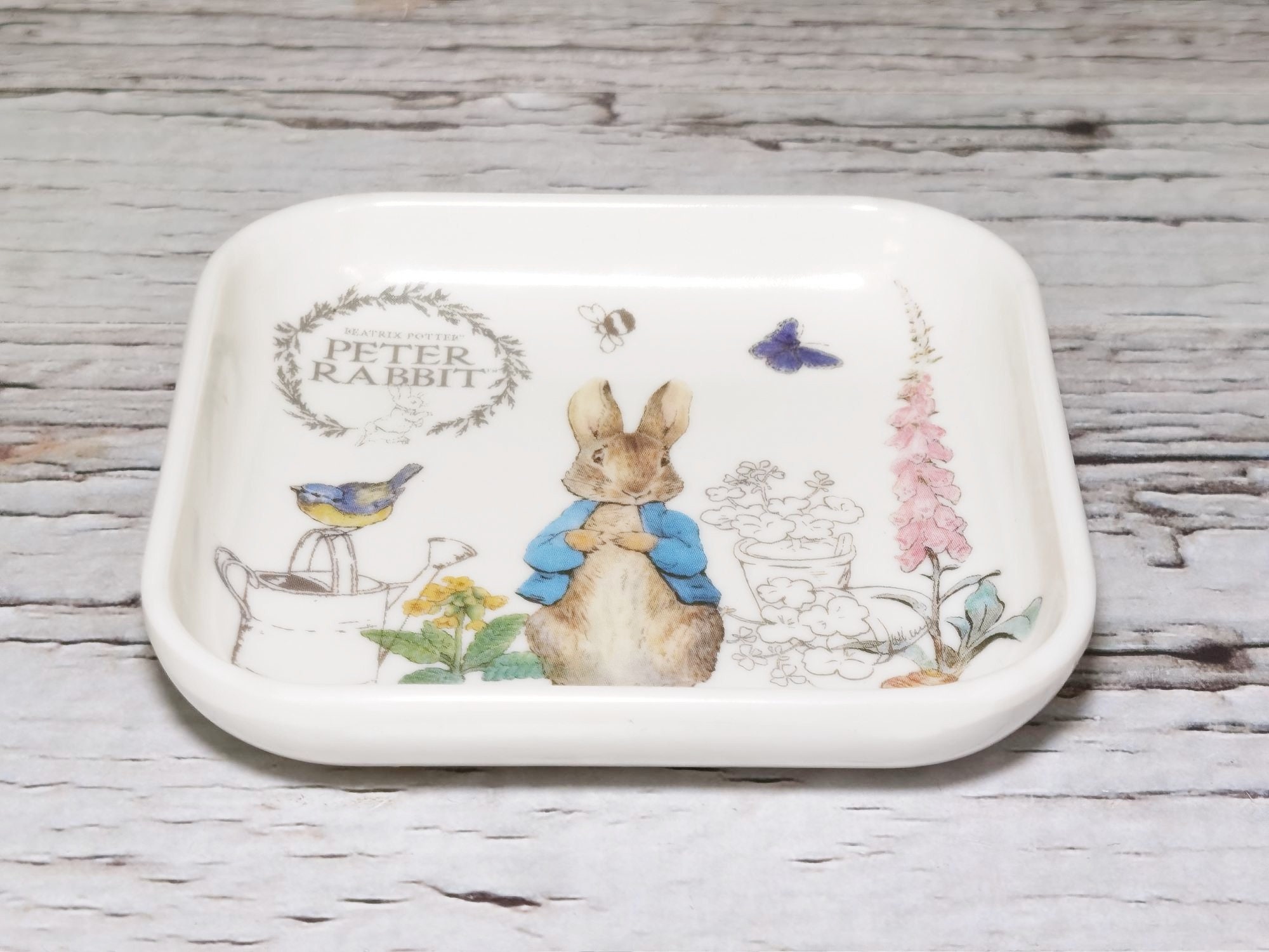 Beatrix Potter Peter Rabbit Trinket, Vintage Melamine Tray, Gardening ...